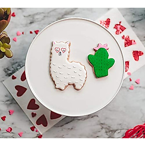 Handstand Kitchen Llama Love 2-piece Llama and Cactus Cookie Cutter Set