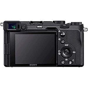 Sony Alpha a7C Compact Mirrorless Camera Bundle with Extra Battery, USB Dual Charger, 2X 64GB SDXC Memory Card, Water Resistant Gadget Bag, Monopod + More