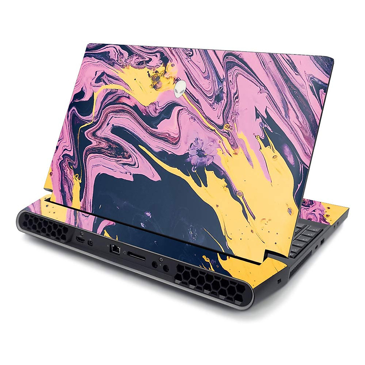 MightySkins Skin Compatible with Alienware Area-51M 17" (2019) - Pink Wiggle | Protective, Durable, and Unique Vinyl Decal wrap Cover | Easy to Apply, Remove, and Change Styles | Made in The USA