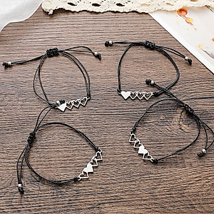 Handmade Pinky Promise Bracelets, Mother Daughter Bracelets String Bracelet Wrap for Friendship Sister Couples Bracelet Inspirational Jewelry Daughter Gifts from Mom