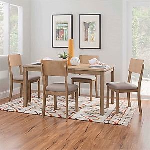 Linon Jordan Wood Dining Table in Washed Gray