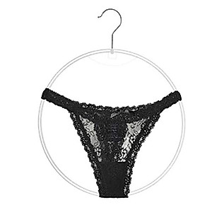 WellieSTR 10PCS Thong Underwear Display Ring Hanger 12", Plastic Round Circle Loop Hook Bikini Swimwear Lingerie Brief Display Hoop Rack Holder