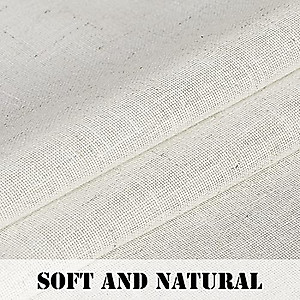 Natural Linen Curtains 108 Inches Long for Living Room 2 Panels Set Rod Pocket Draperies Neutral Earth Tone Soft Cotton Textured Semi Sheer Linen Curtains for Large Window Vertical 9 FT Tall