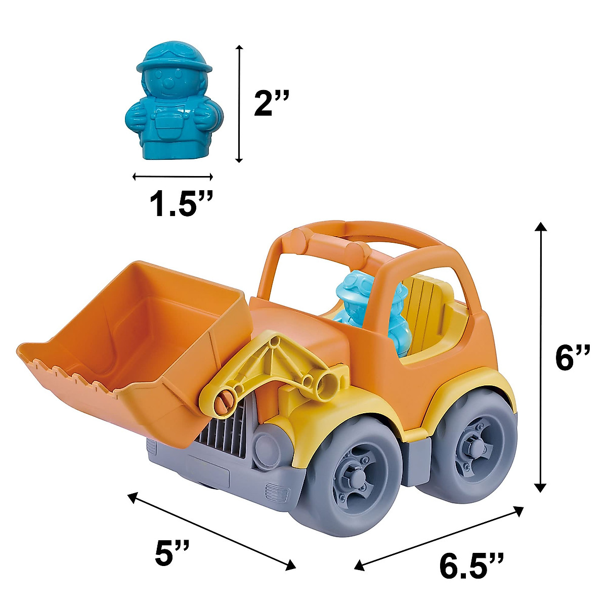Top Right Toys Construction Trucks Toy Set for Toddler Boys - 3 Piece Small Toy Car Vehicles with Dump Truck, Excavator Tractor, and Cement Mixer Truck