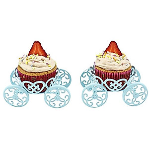 Zoie + Chloe Princess Carriage Cupcake Stand Holder Display - 2 Pack
