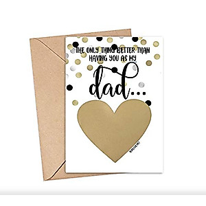 Pregnancy Scratch Off Card for Dad New Grandpa, From Son or Daughter, New Grandfather Announcement for Grandchild (Dad)