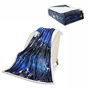 Fleece Blanket Throw Blanket for Couch Harry Gifts Fuzzy Cozy Sherpa Soft Blankets, 50x60 in