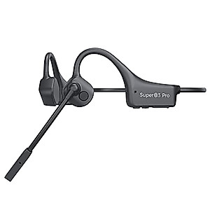 Bone Conduction Headphones with Mic,Bluetooth Headset with Noise-Canceling Boom Microphone, Wireless Headset Waterproof Open Ear Headphones for Trucker Drivers Online Meeting Office Home Business