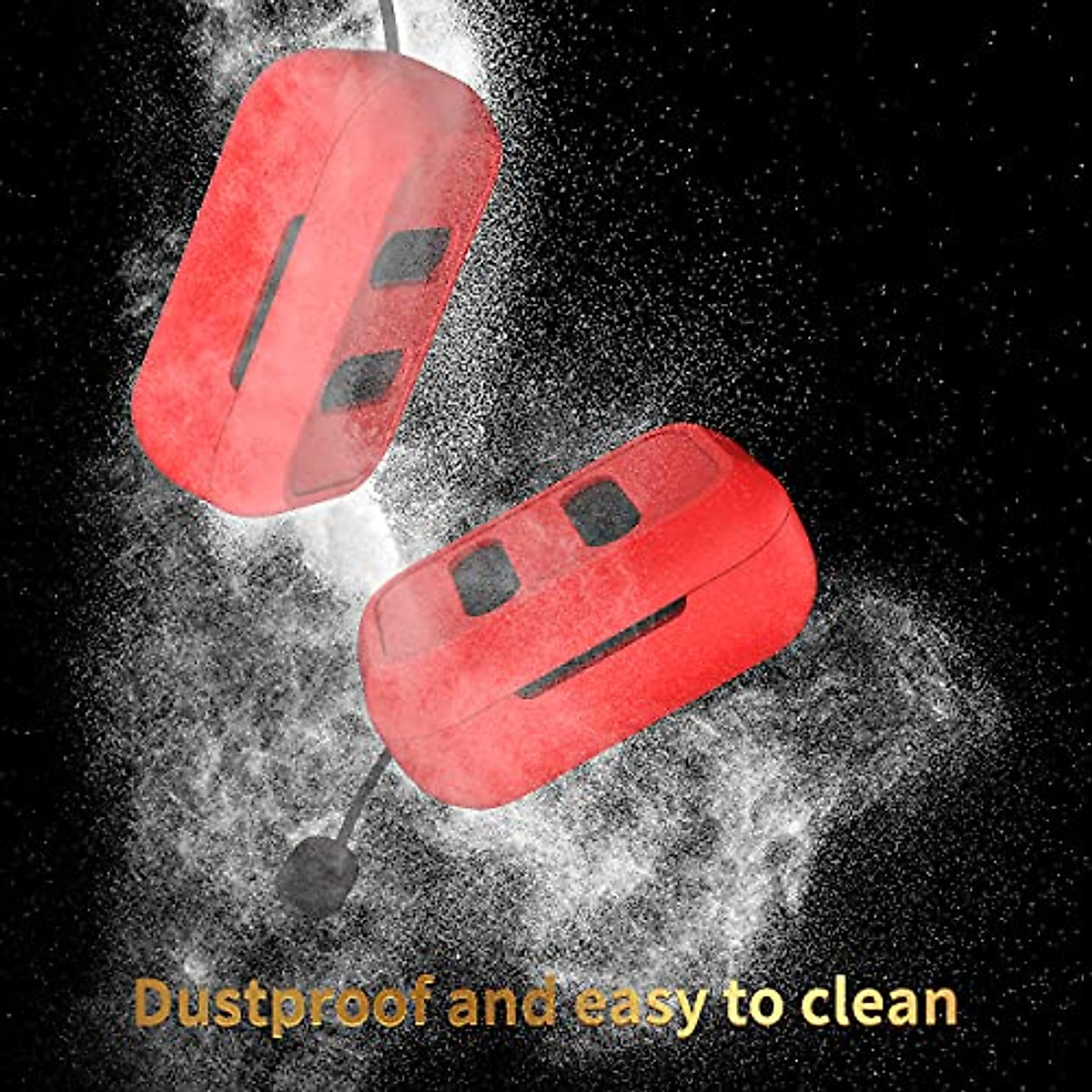 WQNIDE Case for Skullcandy Dime, Waterproof & Shockproof Silicone Carrying Protective Case,Skullcandy Dime True Wireless Earbuds Case Cover(Red)