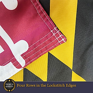 Homissor Maryland Flag 12x18 Inch Double Side MD State Flag Small Maryland Boat Flags Durable Banner with Grommets for Outdoor Indoor