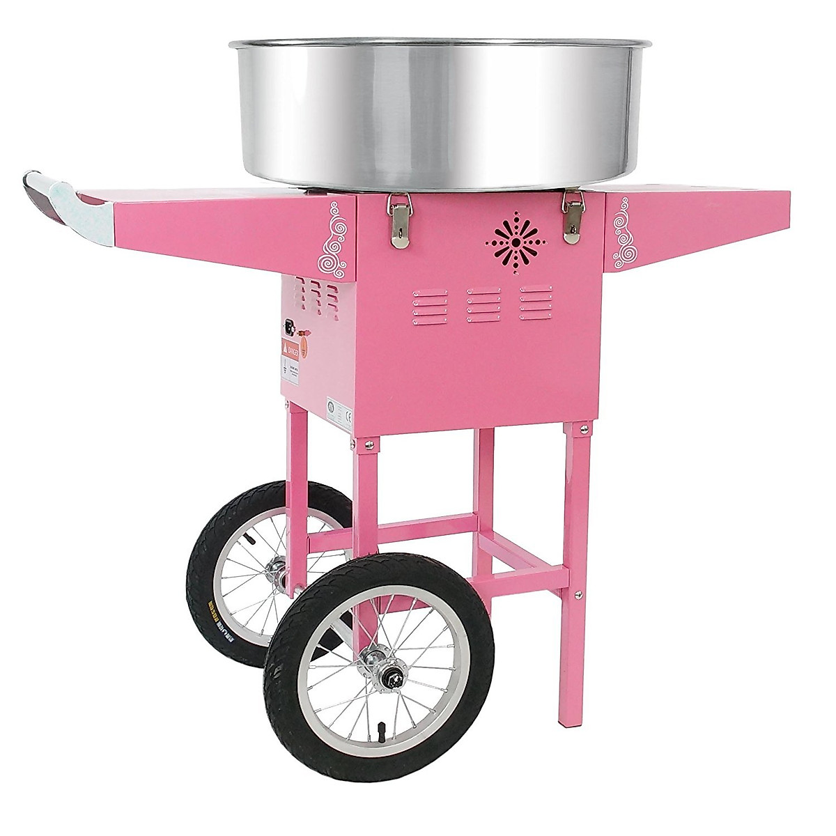 Funtime FT1000CCK-P Candy Cloud Cotton Candy Machine with Mobile Wheeled Cart, Pink