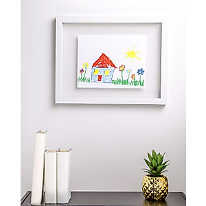 Kate & Milo Children's Artwork Frame, Holds Kids Crafts Up To 11" X 14", Proud Parent, White
