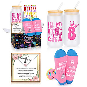 JTENGTOP 8 Year Old Beautiful Teen Girl Gift, Gifts for 8 Year Old Beautiful Teen Girls, Top Popular Gifts for 8 Year Old Sweet Teen Girl Girls, 8th Birthday Decorations for Teen Girl Basket Set of 4