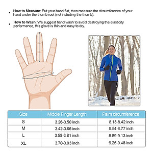 SkyGenius Winter Gloves for Men Women, Thermal Gloves Anti Slip Touchscreen Cold Weather Warm Gloves for Cycling Running Biking Driving Hiking(S)