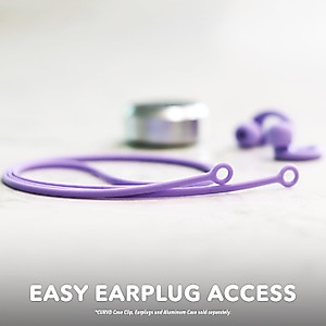 CURVD Earplug Lanyard, Soft Durable Flexible Premium Silicone Cord | Works with Most Earplugs with Removable Tips Compatible with CURVD Everyday, Loop Quiet/Engage/Experience, Vibes and More (Black)