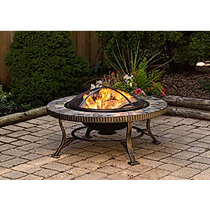Pleasant Hearth GHP Group OFW088RC fire Pit, Rubbed Gold