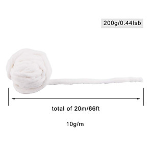 WXJ13 200g 100% Cotton Beauty Coil, 65 Feet / 20 M, for Manicures and Salon