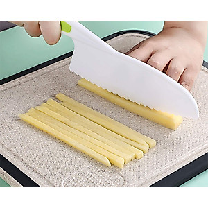 PENTA ANGEL Plastic Kitchen Knife 3Pcs Nylon Safety Cooking Baking Knives for Cutting Fruit Lettuce Salad Vegetable Cake Bread(Mixed Color)