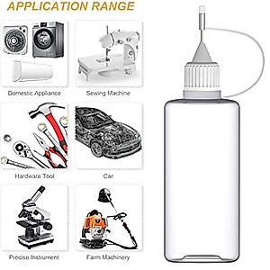 WANBAO 12 Pcs 2 Ounce Needle Tip Glue Bottles Tip Applicator Bottles with 2 Funnel for Glue, Liquid, Oil, DIY Crafts Etc, Multicolor Lids