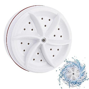 Baoling 3 in1 Mini Washing Machine Portable Ultrasonic Turbine Washer, Portable Washing Machine with USB for Travel Business Trip or College Rooms, White