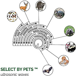 Yard Sentinel Outdoor Ultrasonic Animal Repeller with Motion Sensor, Adjustable Volume, Waterproof, Extension Cord, Powerful Repel for Squirrel, Raccoon, Skunk, Rabbit, Fox, Deer, Etc