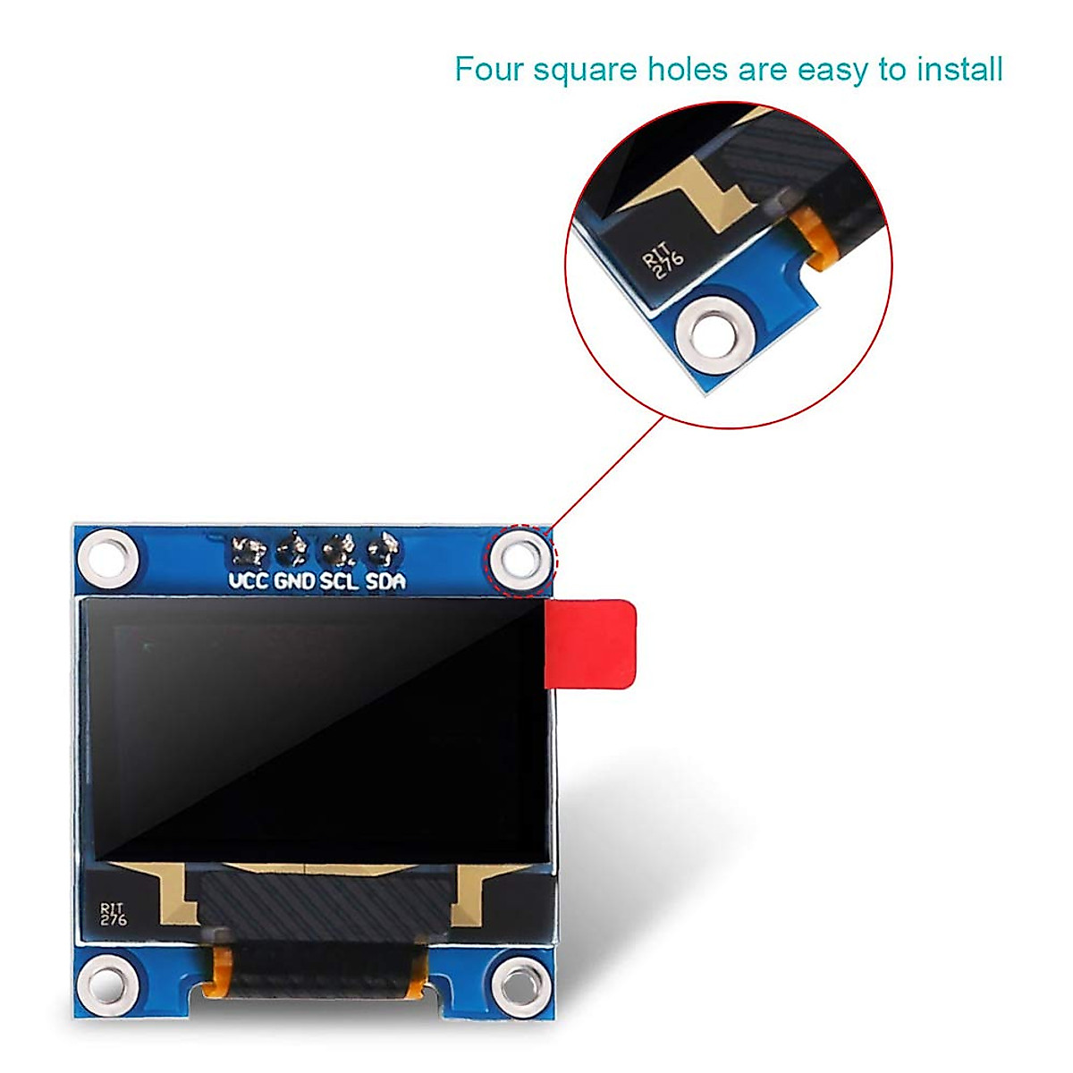 Dorhea 0.96 inch OLED i2c Display Module IIC Serial LCD Screen 0.96" LED Module Display Yellow Blue 12864 OLED /3.3V-5V 128 X 64 Compatible with Nano Display Raspberry Pi 51 Msp420 Stim32 SCR