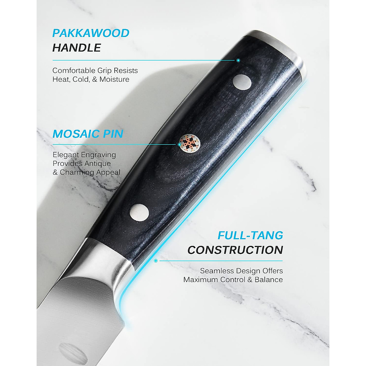 KYOKU 12" Slicing Knife, Samurai Series Brisket Knife for Meat Cutting with Pakkawood Handle, Japanese High Carbon Steel Meat Carving Knife for BBQ Brisket Turkey Ham Rib Roast Beef with Sheath & Case