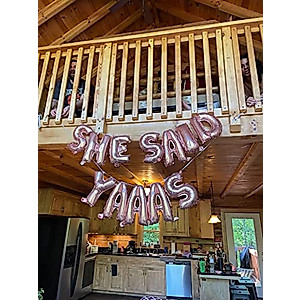 JeVenis She Said Yaaas Banner She Said Yaaas Balloons She Said Yes Balloon for Engagement Party Decor Bridal Shower Balloon Hen Party Balloon Hens Bachelorette Party Decoration