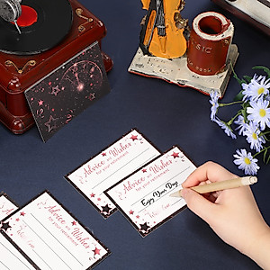 Funrous 51 Pcs Retirement Card Box Happy Retirement Party Decorations Well Wishes and Advice Card for Women Men Going Away Party Favors(Rose Gold and Black)