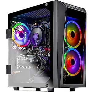 Skytech Gaming Blaze II Gaming PC Desktop – AMD Ryzen 5 3600 3.6 GHz, GTX 1650 Super, 500GB SSD, 8G DDR4 3200, 600W Gold PSU, AC Wi-Fi, Windows 10 Home 64-bit (Renewed Premium)