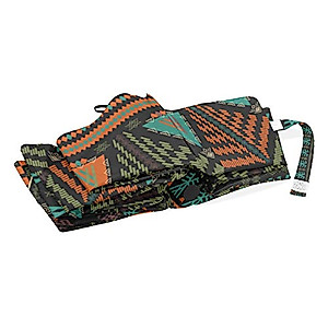 Compact Kids Umbrella Ethnic Traditional Geometric Windproof Fun Compact Umbrella Rain & Wind Resistant Compact And Lightweight For Business And Travels