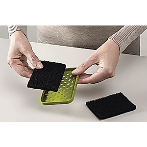 Joseph Joseph Intelligent IW2 Bin Liners Custom Fit Bags, Pack of 50, Clear & Intelligent Waste Replacement Carbon Odor Filters for Totem Titan Compost Bin, Pack of 2, Black