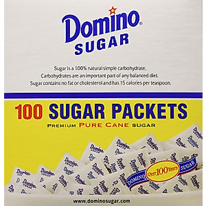 DOMINO SUGAR PACKETS - 100/ 3.54g Packs