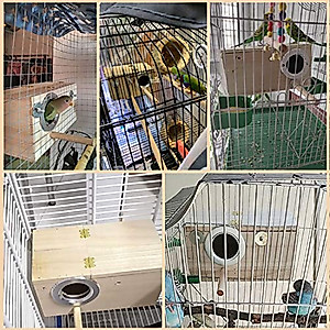 PINVNBY Parakeet Nesting Box Bird House Wood Breeding Box Parrots Mating Box for Lovebirds,Cockatoo,Budgie, Finch,Canary and Medium-Sized Birds(XL)