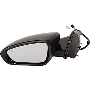 Kool Vue Driver & Passenger Side Power Heated Mirrors for Chrysler 200 2015-2017 With Blind Spot Monitor; Without Signal Light, Memory, Puddle Lamp & Auto-Dimming Paintable