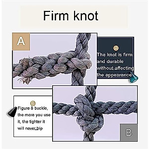 EkiDaz HXRW Rope Net Climbing Net for Kids, Garden Climbing Cargo Net Rope Ladder, Outdoor Play Protective Safety Net Playground Sets for Backyards (Size : 2 * 3m(6.6 * 9.9ft))