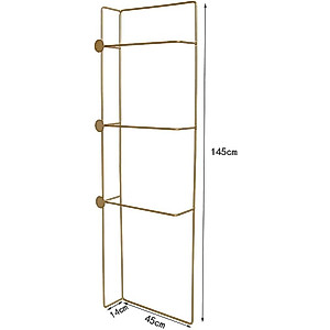 Towel Racks, Towel Rack Towel Rack Freestandimetal Towel Rack for Hangitowels and Bath Towelsload-Bearicapacity Not Easy to Deform Does Not Fade/D/45 * 14 * 145Cm