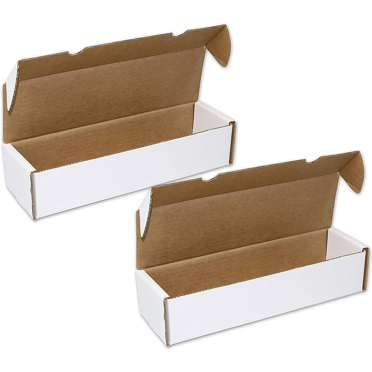 BCW Single Row Gaming Card Storage Box - 2ct | 1000 Count Card Holder Box | Corrugated Paper Cardboard Holder | Card Storage Box For Bulk CCG Card Collection Organization