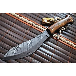 Perkin Knives - Handmade Damascus Hunting Knife Full Tang - Jungle Knife
