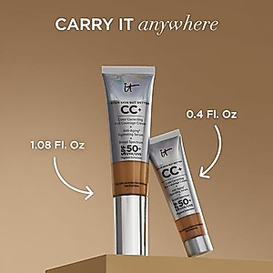 IT Cosmetics Your Skin But Better CC+ Cream, Fair - Color Correcting Cream, Full-Coverage Foundation, Hydrating Serum & SPF 50+ Sunscreen - Natural Finish - 1.08 fl oz