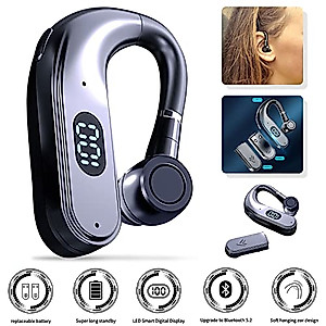Single Ear Stereo in-Ear Earphones Bluetooth Headphones Handsfree Wireless Headset Business Headset Drive Call Sports Earphon