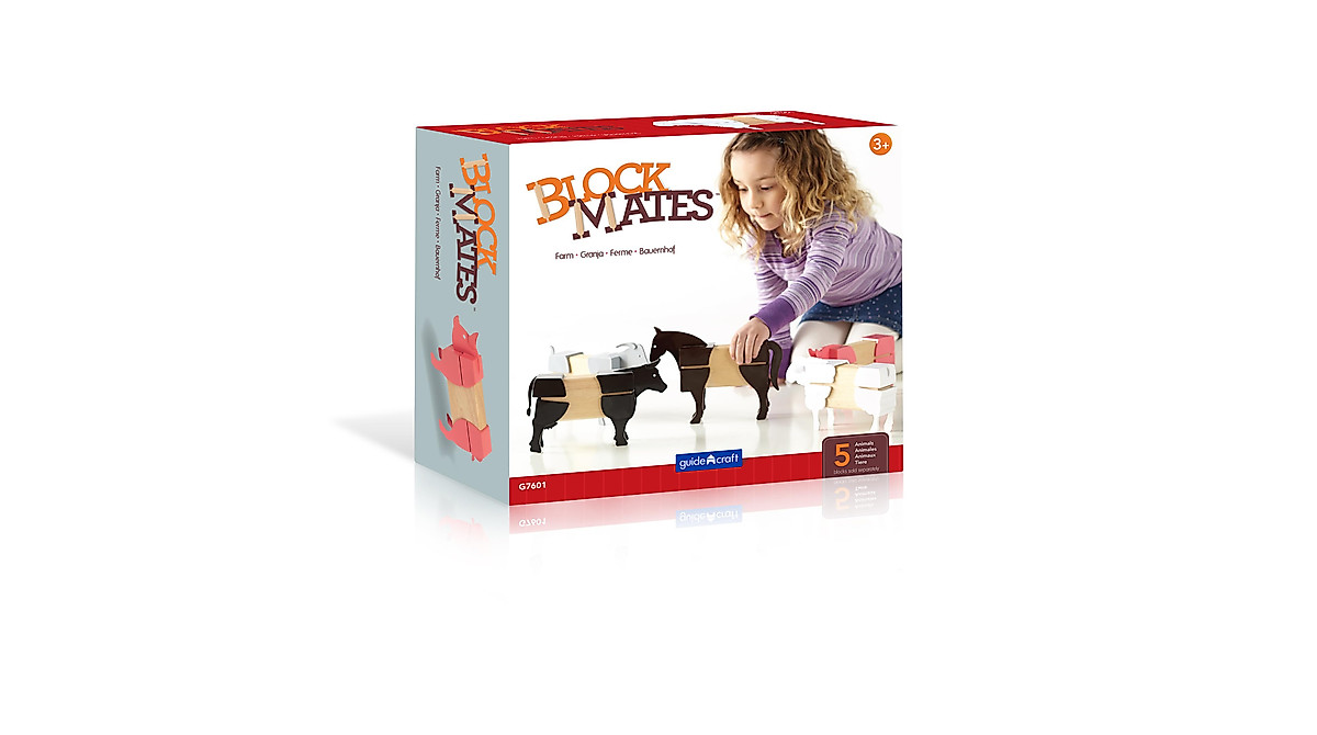 Guidecraft Farm Themed Block Mates Set for Kids | Educational Toy