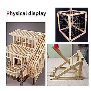 BILLIOTEAM 25 Pack Unfinished Wooden Square Dowel Rod 1/2" x 12" Hardwood Square Dowel Sticks for DIY Crafts Projects,Home Decor