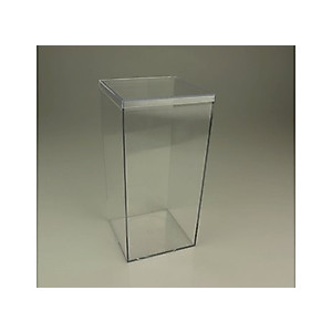 Clear Rigid Plastic Case (4"L X 4"W X 8"H) - 4 Cases Per Pack