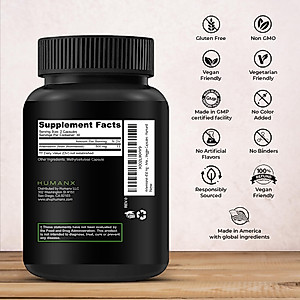 HUMANX Artemisinin 500 mg - Supports Healthy Aging, Digestion, and Immunity - USA Third Party Tested - Vegan, Non-GMO - Artemisia Annua Supplement - Sweet Wormwood Extract - Easy to Swallow Capsules