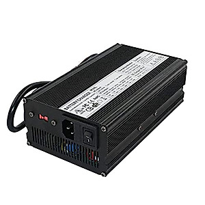 42V 10A Charger 10S 36V Li-ion Battery Charger Lipo/LiMn2O4/LiCoO2 Battery Charger E-Bike Aluminum Shell with Fan (42V10A XT60)