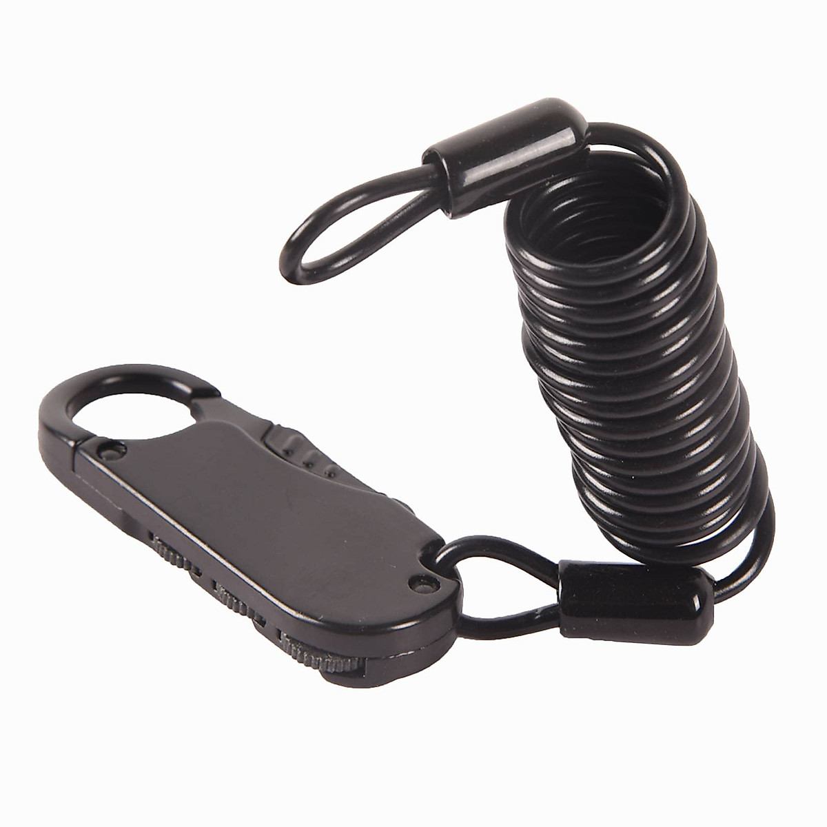 Doppy Helmet Lock Helmet Bike/Motorcycle Lock Cable Anti-Theft Bicycle Locks Combination Lock Cycling Cable Lock(Black)