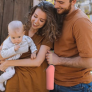 Beautyflier Baby Bottle Tote Bags, Travel Carrier Holder, Portable Breastmilk Storage, Suitable for Dr. Brown’s 2oz, 4oz, 8oz, Narrow (Green + Orange)