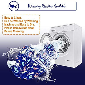 HOMEYA Pet Small Animal Hanging Hammock, Bunkbed Hammock Toy for Ferret Hamster Parrot Rat Guinea-Pig Mice Chinchilla Flying Squirrel Sleep Nap Sack Cage Swinging Bed Hideout (Small Cat Pattern)