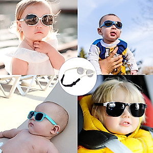 lvvfit Baby Glasses Straps(5-8inch)-Adjustable Glasses Strap Sports Sunglasses Eyeglasses Holder Straps for Toddler and Infant-Eyewear Retainers for Boys and Girls age 0-3 years (4pcs Black)